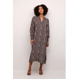 Kaffe Kleid in Schwarz/ Hellbraun/ Beige | Gr.: 34