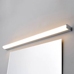 LINDBY LED-Wandlampe Philippa, abgerundet, 88cm, chrom, IP44
