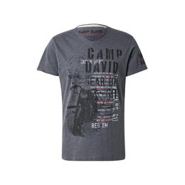 CAMP DAVID T-Shirt Herren Gr&ouml;&szlig;e XXXL rauchblau / anthrazit