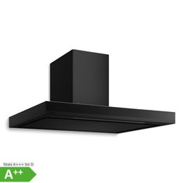 Klarstein Velaire Dunstabzugshaube Edel, minimalistisch, kraftvoll Energieklasse A++ 595 m&sup3;/h 90 cm Schwarz