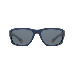 Polaroid PLD 2135/S | Herren-Sonnenbrille | Fassung: Vollrand, Eckig, Kunststoff, Blau Gelb | Glasfarbe: Blau