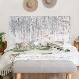 Bilderwelten Kopfteil Bett Minimalistische Boho Landschaft Beige Blau