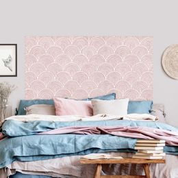 Kopfteil Bett Boho Bogen Muster Rosa