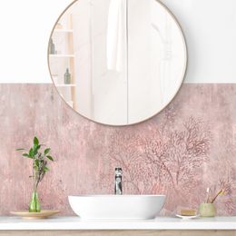 Wandverkleidung Bad Rosa Korallengrund