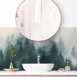 Bilderwelten Vinylteppich Aquarellstruktur Blauer Wellengang