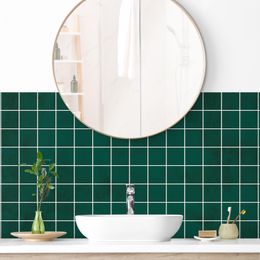 Bilderwelten Vinylteppich Aquarell Struktur in Mint mit Rahmen