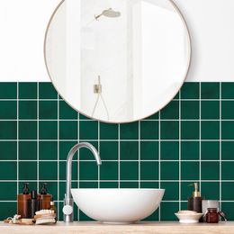Wandverkleidung Bad Mosaik Beton Fliesen - Gr&uuml;n