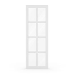 Sprossenfenster bodentief, Kunststoff, aluplast IDEAL 4000, Wei&szlig;, 600 x 1700 mm, glasteilende Sprossen, individuell konfigurieren