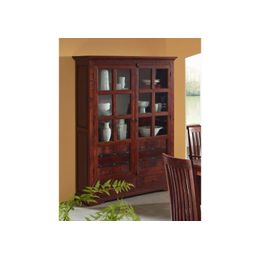 Vitrine Akazie 134x50x196 nougat lackiert OXFORD #456
