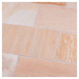 Seltra Natursteine Terrassenplatten RIO DORADO GELB CLASSIC Quarzit gelb-gemischt, 20x20x2-4 cm