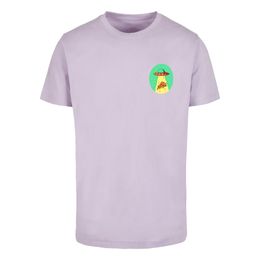Mister Tee Shirt 'Ufo Pizza' Herren Gr&ouml;&szlig;e XS braun / gelb / gr&uuml;n / lila