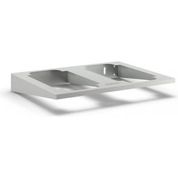eurokraft pro Halterung f&uuml;r Abfallsammler, f&uuml;r elektrisch h&ouml;henverstellbaren Arbeitstisch eurokraft pro, HxB 100 x 560 mm, f&uuml;r 2 Beh&auml;lter