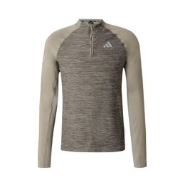 adidas Performance Sportshirt 'GYM+' Herren Gr&ouml;&szlig;e M oliv / pastellgr&uuml;n / wei&szlig;