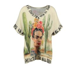 Key Largo T-Shirt 'Cactus' Damen Gr&ouml;&szlig;e M beige / grasgr&uuml;n / dunkelgr&uuml;n