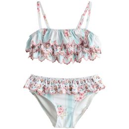 next Bikini M&auml;dchen Gr&ouml;&szlig;e 110 blau / rosa / wei&szlig;