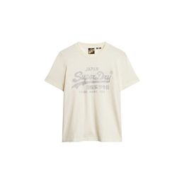 Superdry T-Shirt Damen Größe XL creme / silber