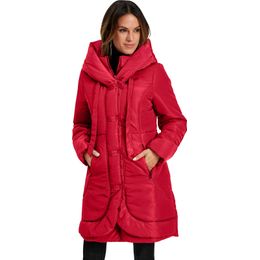 WITT Damen Wintermantel in 2-in-1-Optik, rot, Gr&ouml;&szlig;e 42