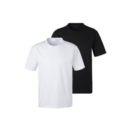 Bench. Loungewear Herren T-Shirt, schwarz, wei&szlig;, Gr&ouml;&szlig;e S