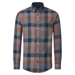 Casamoda Herren Langarmhemd "Casamoda Freizeithemd kariert", orange, Gr. XXXL, kariert, 100% Baumwolle, Hemden