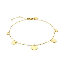 Fußkette Liebeskind Berlin "Schmuck Geschenk Edelstahl Körperschmuck The Organic Treasure", gold (gelbgoldfarben), Fußketten, Edelstahl