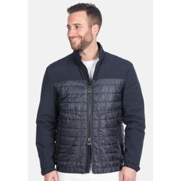 Steppjacke NEW CANADIAN, Herren, Gr. 54, blau (dunkelblau), 100% Polyester, unifarben, kurz, hoch geschlossener Ausschnitt, Jacken Steppjacke, mit elastischem Bund