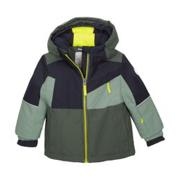 Skijacke "FISW 42 MNS SKI JCKT", Kinder, Gr. 98/104, gr&uuml;n, Obermaterial: 100% Polyester;Futter: 100% Polyester;F&uuml;llung: 100% Polyester, FIRST INSTINCT BY Killtec, Jacken Skijacke, Funktionsjacke: wasserdicht, Colourblock, &Auml;rmel verl&auml;ngerbar