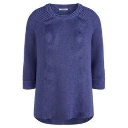 Peter Hahn - Long-Pullover aus 100% SUPIMA -Baumwolle, blau, Gr. 44 / L - Baumwolle