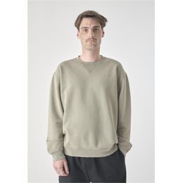 Cleptomanicx Herren Sweatshirt "Ligull Washed"gr&uuml;n, Gr. L, bestickt, 100% Baumwolle, Sweatshirts, im lockeren Schnitt