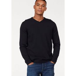 Jack & Jones V-Ausschnitt-Pullover JACK & JONES "JJEBASIC mit V-Ausschnitt, ideal für Herbst und Alltag", Herren, Gr. XL, schwarz, Obermaterial: 100% Baumwolle, unifarben, schmal, V-Ausschnitt, Pullover, unifarben, modisch, slim fit, Baumwolle, V-Ausschnitt