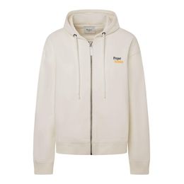 Pepe Jeans Sweatjacke 'Edna' Damen Gr&ouml;&szlig;e M anthrazit / orange / rotmeliert / naturwei&szlig;