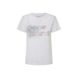 Pepe Jeans T-Shirt 'FERNANDINE' Damen Gr&ouml;&szlig;e L blau / rot / silber / wei&szlig;