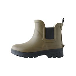 next Gummistiefel Jungen Gr&ouml;&szlig;e 28 khaki / schwarz