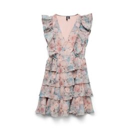 V&eacute;ro Moda Vero Moda Kleid 'VMSabrina' Damen Gr&ouml;&szlig;e 34 azur / rosa / altrosa / burgunder Sommerkleid