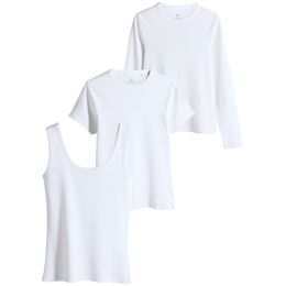 The Set Set: T-Shirt, Shirt und Top Damen Gr&ouml;&szlig;e M wei&szlig;