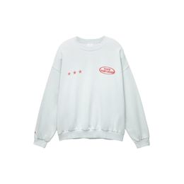 Pull&Bear Pull&bear Sweatshirt Damen Gr&ouml;&szlig;e L himmelblau / rot