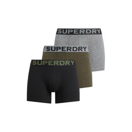 Superdry Boxershorts Herren Gr&ouml;&szlig;e XL graumeliert / khaki / schwarz