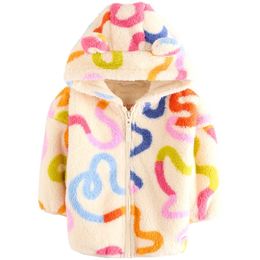 next Fleece Jacket girl Beige size 12-18 mths