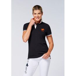 POLO SYLT Poloshirt in Schwarz - 55% | Gr&ouml;&szlig;e L | Damen-tops