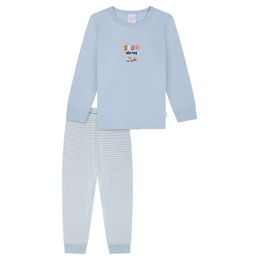 Schiesser Pyjama ' Horse World ' M&auml;dchen Gr&ouml;&szlig;e 128 hellblau