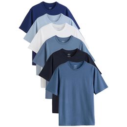 next T-Shirt 'Essential' Herren Gr&ouml;&szlig;e 5XL marine / blue denim / hellblau / dunkelblau / wei&szlig;