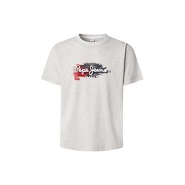 Pepe Jeans T-Shirt Herren Gr&ouml;&szlig;e XS hellgrau / rot / schwarz