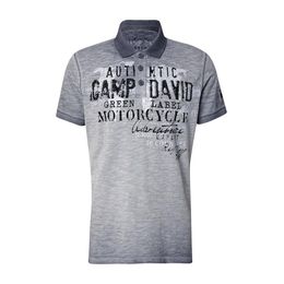CAMP DAVID Poloshirt Herren Größe M dunkelgrau / graumeliert / schwarz