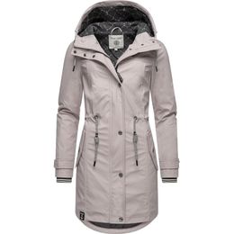 PEAK TIME Regenjacke 'L60042' Damen Gr&ouml;&szlig;e XS grau / schwarz