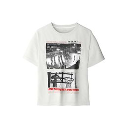 name it T-Shirt 'NKMVOTO' Jungen Größe 158/164 grau / dunkelrot / schwarz / weiß