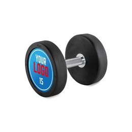Rubber Dumbbell - Customer Logo - 15.0 kg
