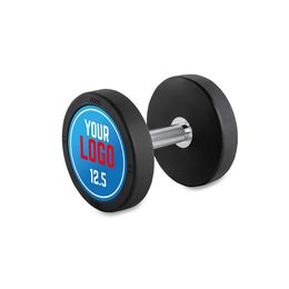 Rubber Dumbbell - Customer Logo - 12.5 kg