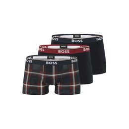 BOSS Boxershorts 'Power' Herren Größe L marine / tanne / rot / weiß