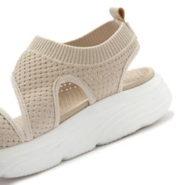 Lascana Damen Sandale beige Gr&ouml;&szlig;e 37