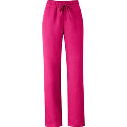 Heine Damen Leinenhose mit weitem Bein pink Gr&ouml;&szlig;e 50