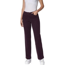 CR&Eacute;ATION L Damen Cordhose mit breitem Saum aubergine Gr&ouml;&szlig;e 40